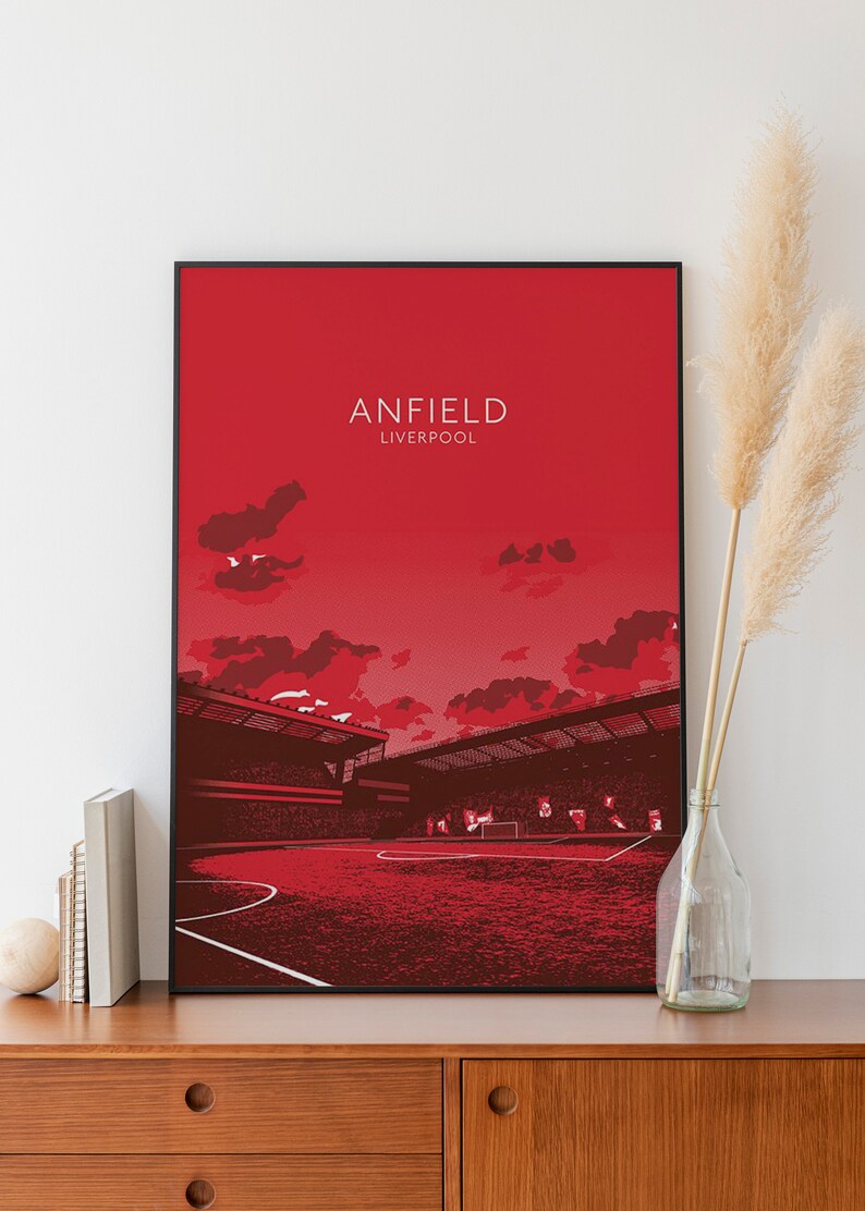 Anfield Poster Anfield Stadium Poster Liverpool Stadium Poster ...