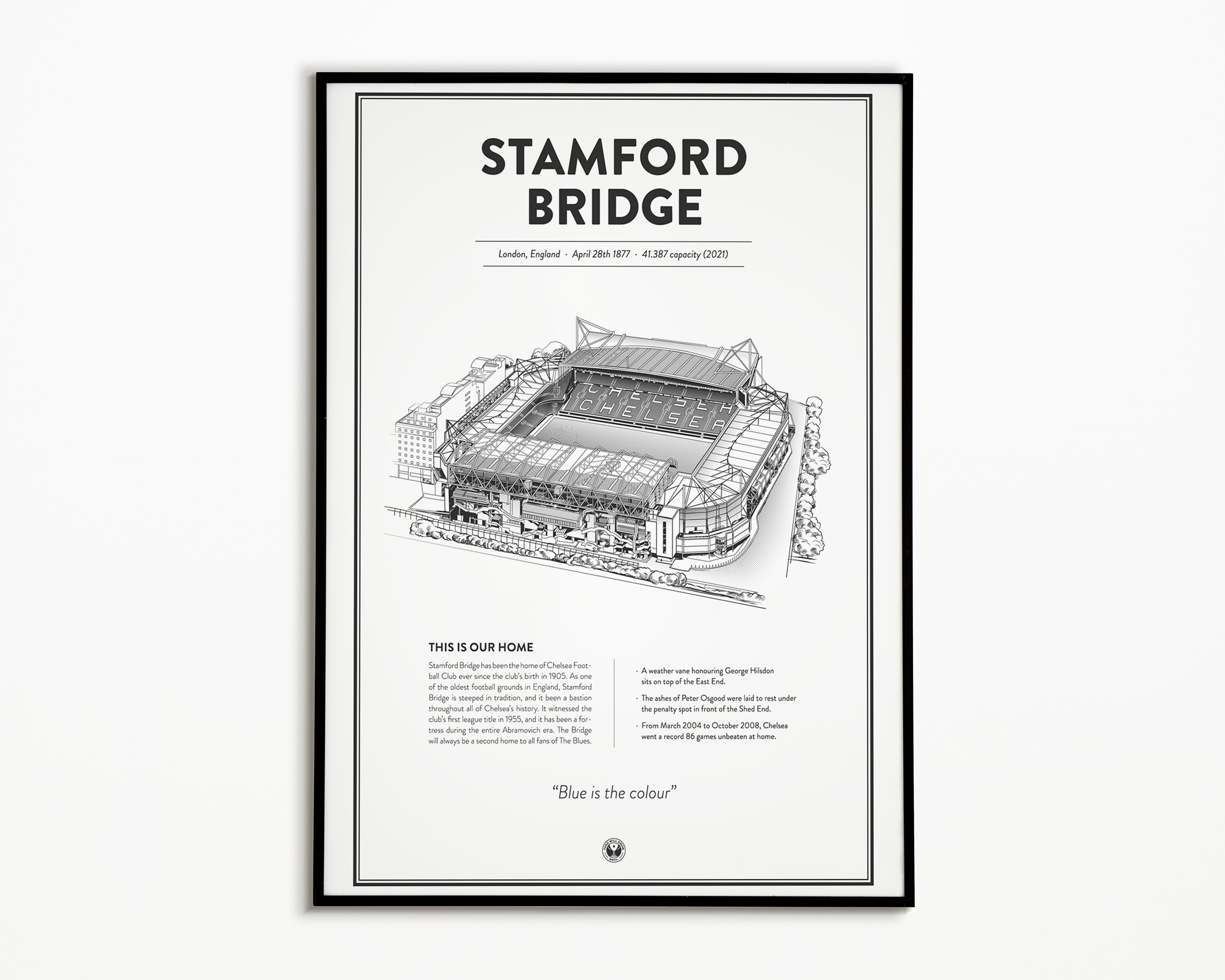 Stamford Bridge Poster Stamford Bridge Stadium Poster Chelsea Stadium ...