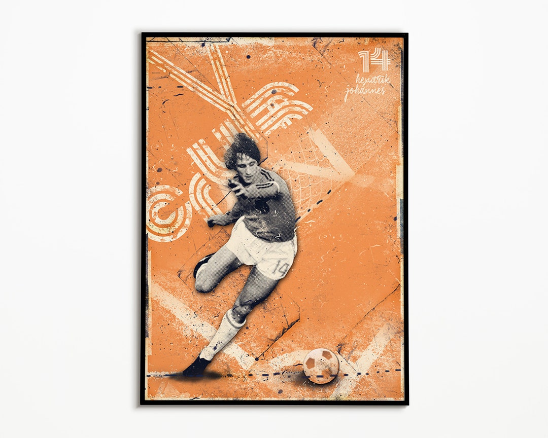 Johan Cruyff Poster Johan Cruyff Netherlands Poster Football Legends ...