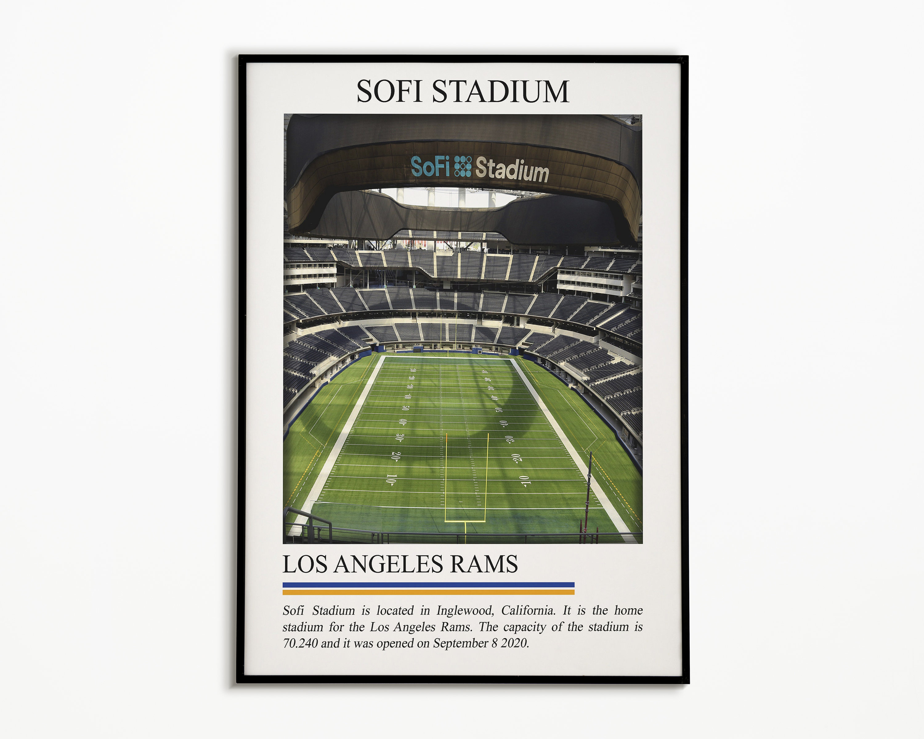 Sofi Stadium Poster Sofi Stadium Print Los Angeles Rams Stadium Poster ...