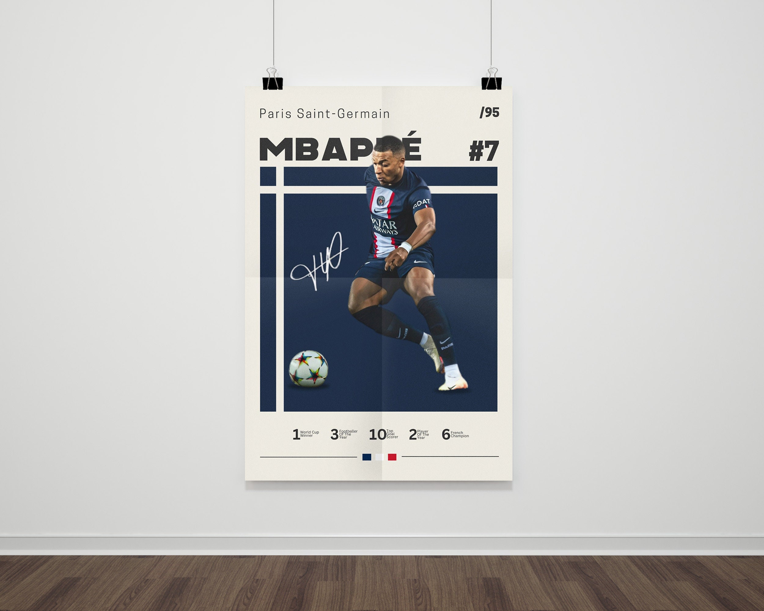 Kylian Mbappé Poster Mbappé Paris Saint Germain Poster - Etsy