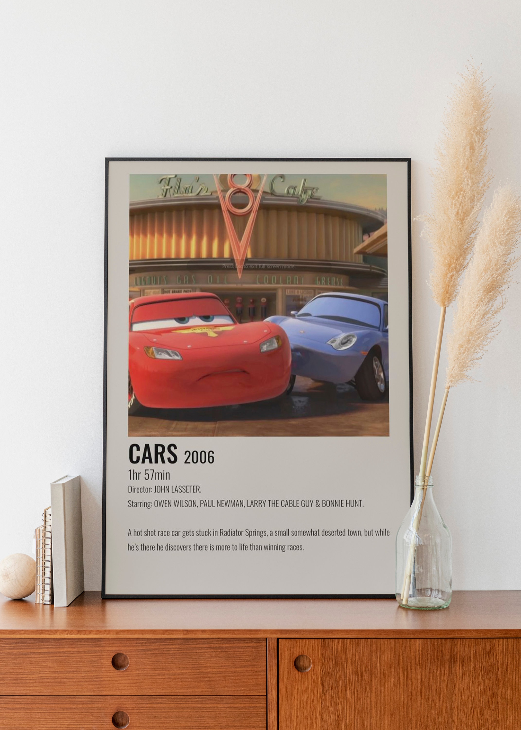 Cars Poster Lightning Mcqueen Poster Vintage Movie Cars Poster ...