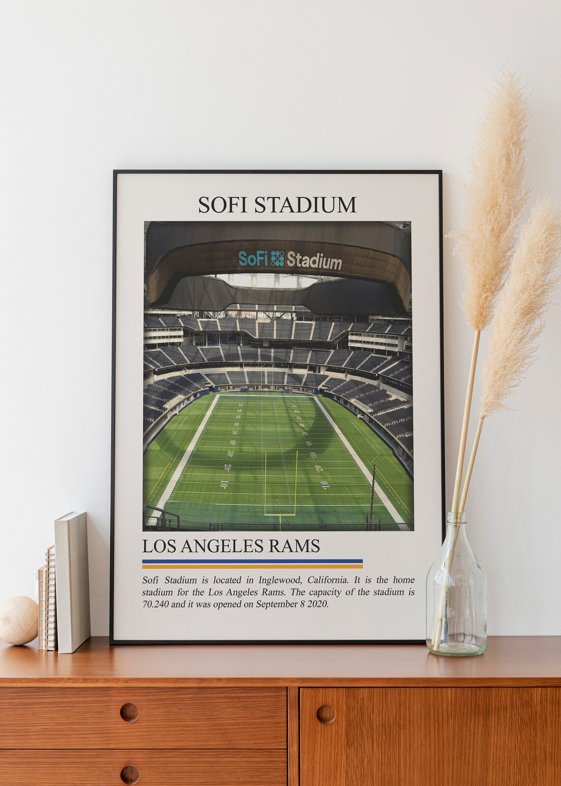 Sofi Stadium Poster Sofi Stadium Print Los Angeles Rams Stadium Poster ...