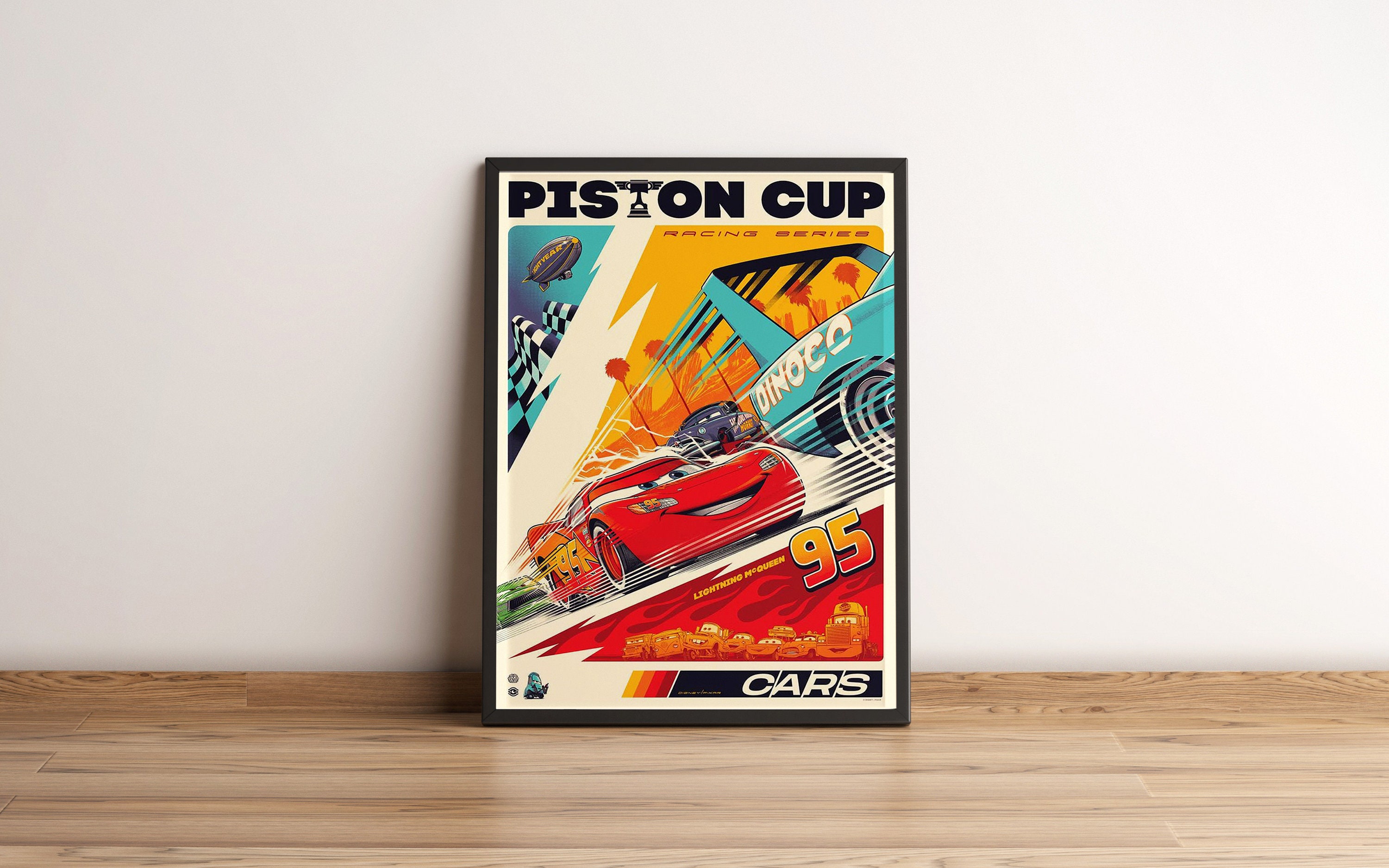 Cars Poster Lightning Mcqueen Poster Vintage Movie Cars Poster ...