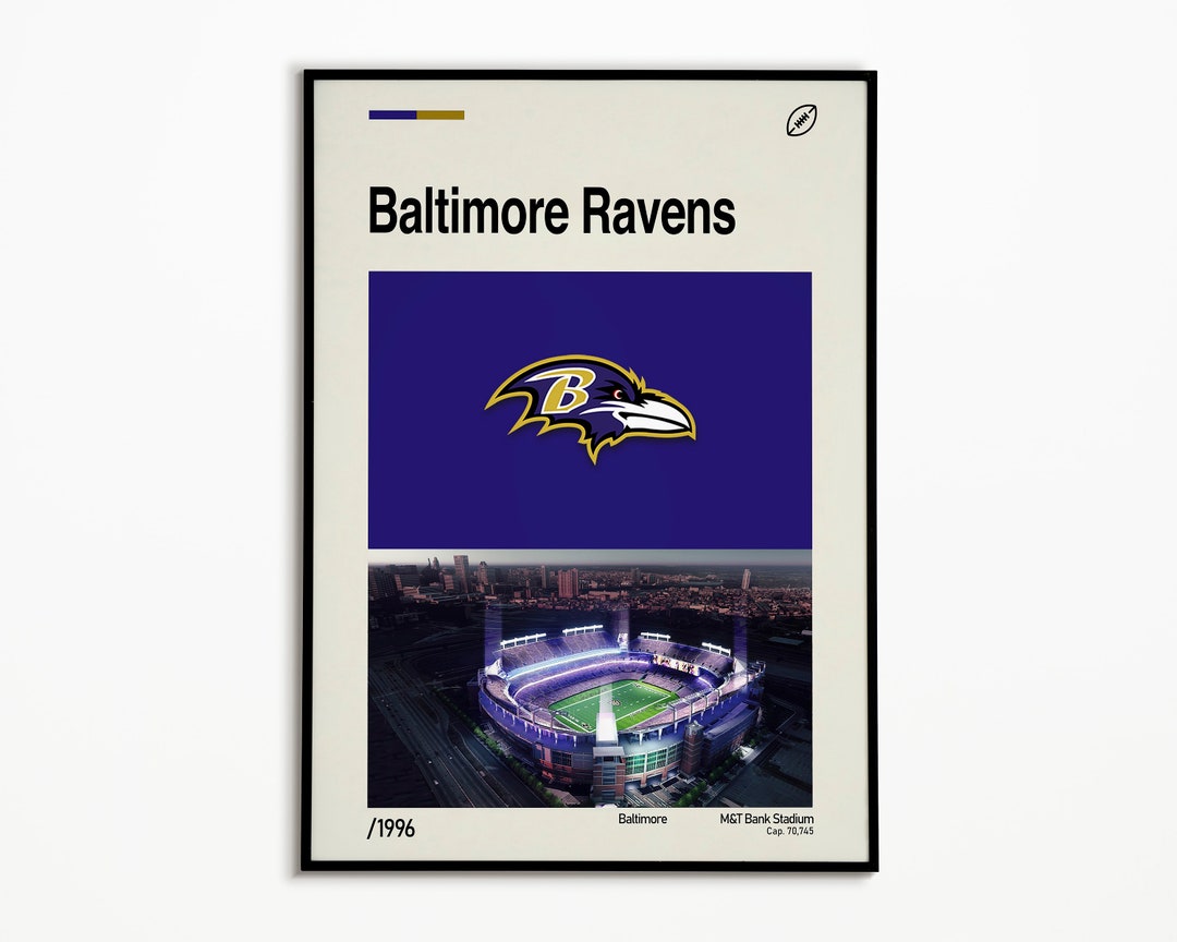Baltimore Ravens Poster Baltimore Ravens Stadium Print M&T Bank Stadium ...