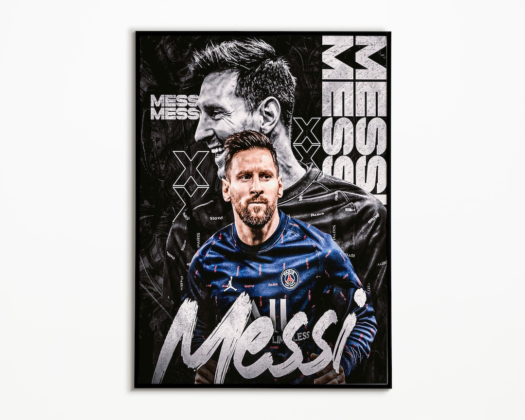 Lionel Messi Poster Lionel Messi Paris Saint Germain Poster Messi Wall ...