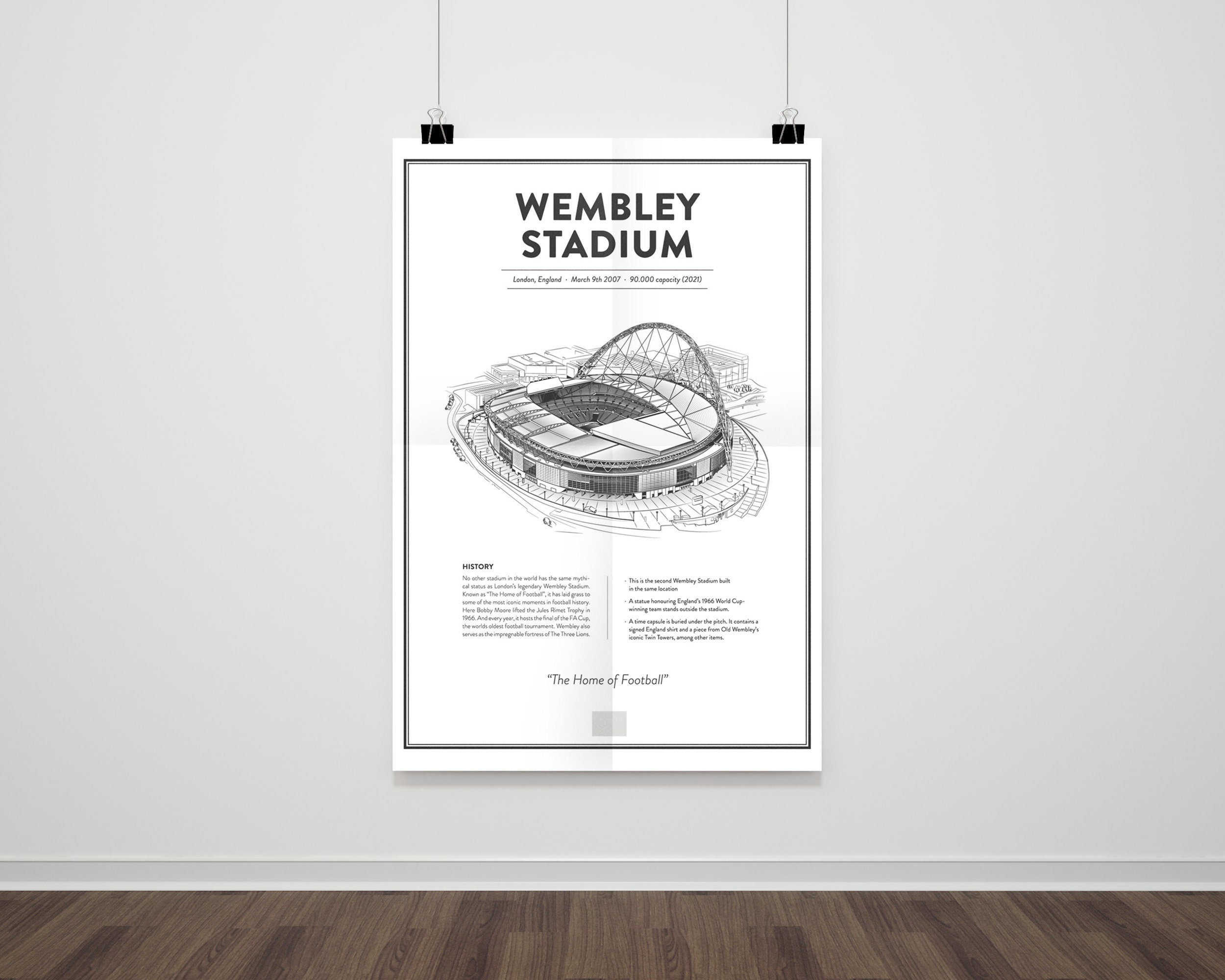 Wembley Stadium Poster Wembley Poster Soccer Stadium Poster Wembley ...