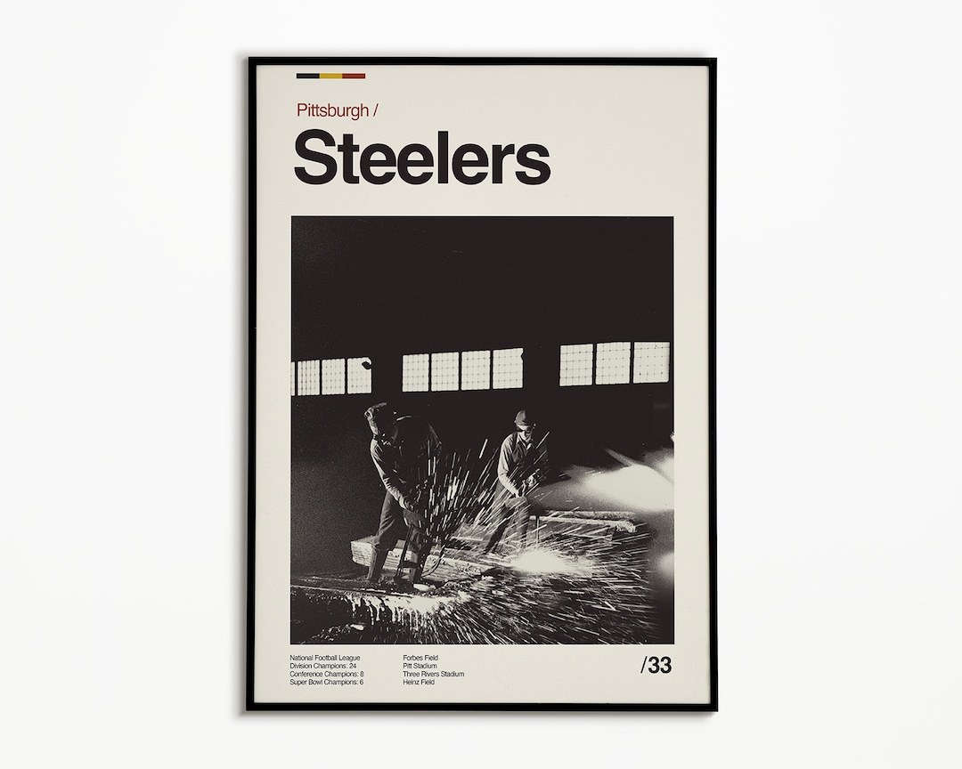 Pittsburgh Steelers Poster NFL Poster Wall Decor - Etsy