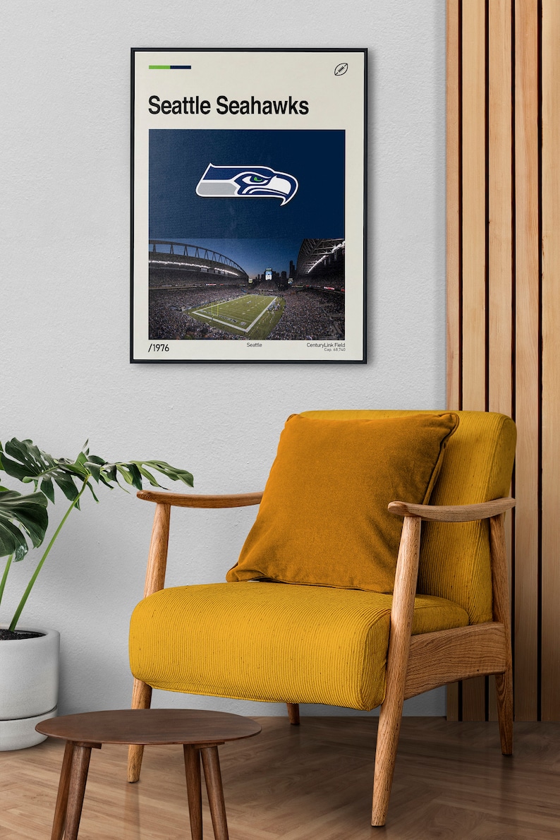 Seattle Seahawks Poster Seattle Seahawks Print Lumen Field Poster NFL ...