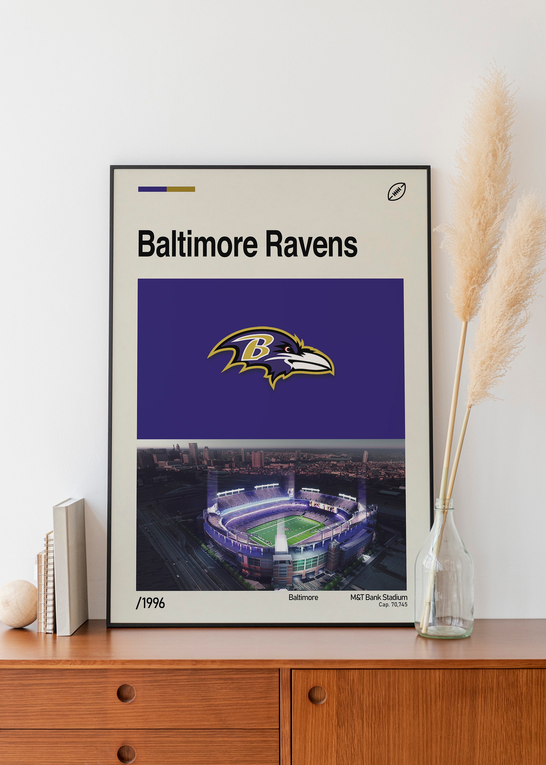 Baltimore Ravens Poster Baltimore Ravens Stadium Print M&T Bank Stadium ...