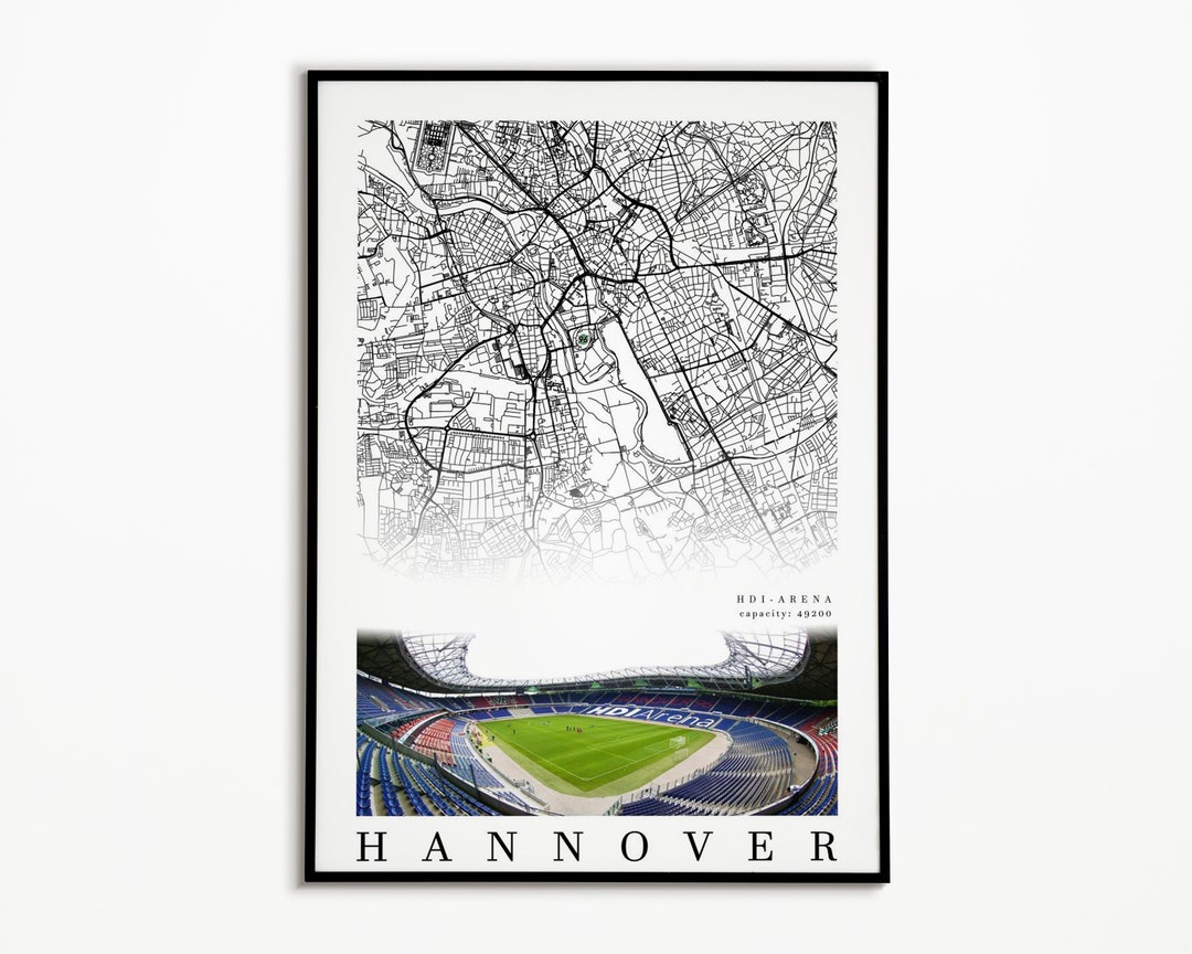 Heinz-von-heiden-arena Poster Hannover 96 Football Stadium Poster ...