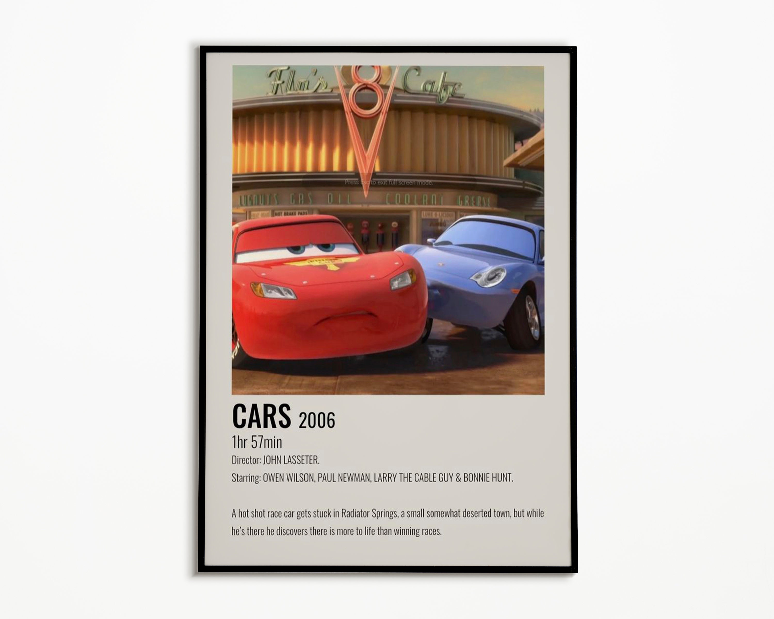 Cars Poster Lightning Mcqueen Poster Vintage Movie Cars Poster ...