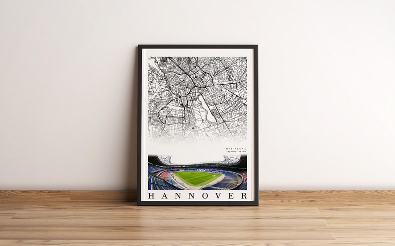 Heinz-von-heiden-arena Poster Hannover 96 Football Stadium Poster ...