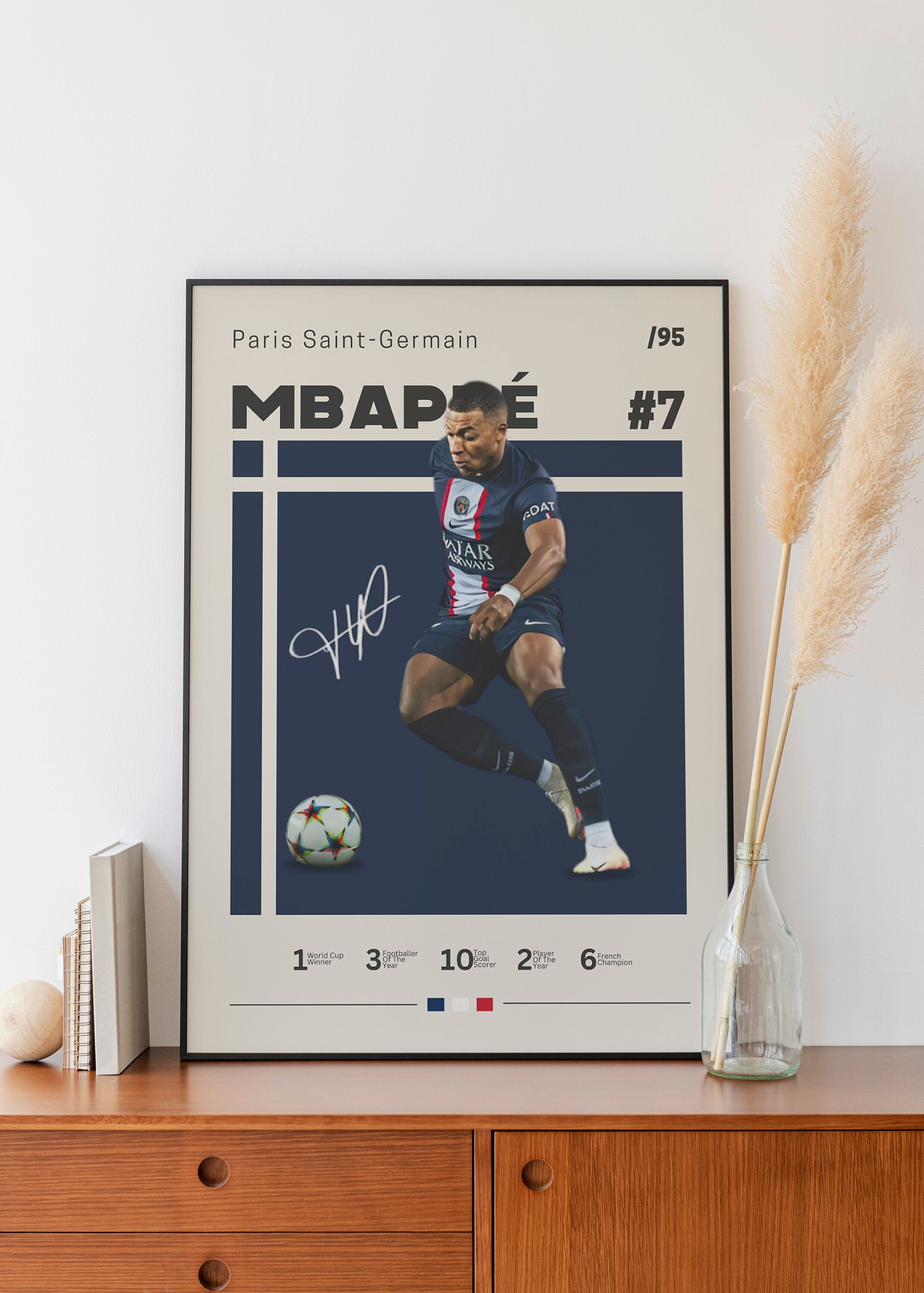 Kylian Mbappé Poster Mbappé Paris Saint Germain Poster - Etsy