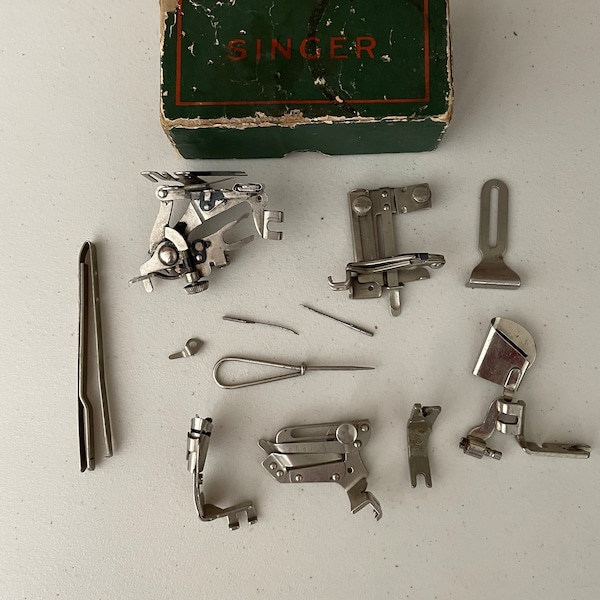 Vintage Singer Sewing Machine Attachments - Etsy