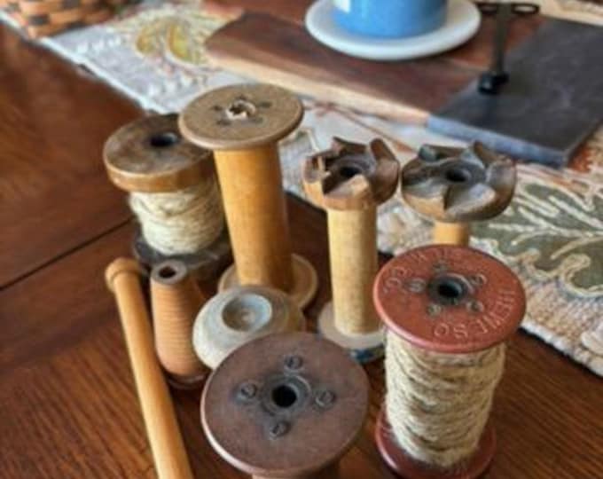 Antique Wooden Bobbins - Etsy