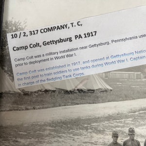 RARE WWI Tank Corp. Pic, Camp Colt, Gettysburg - Etsy