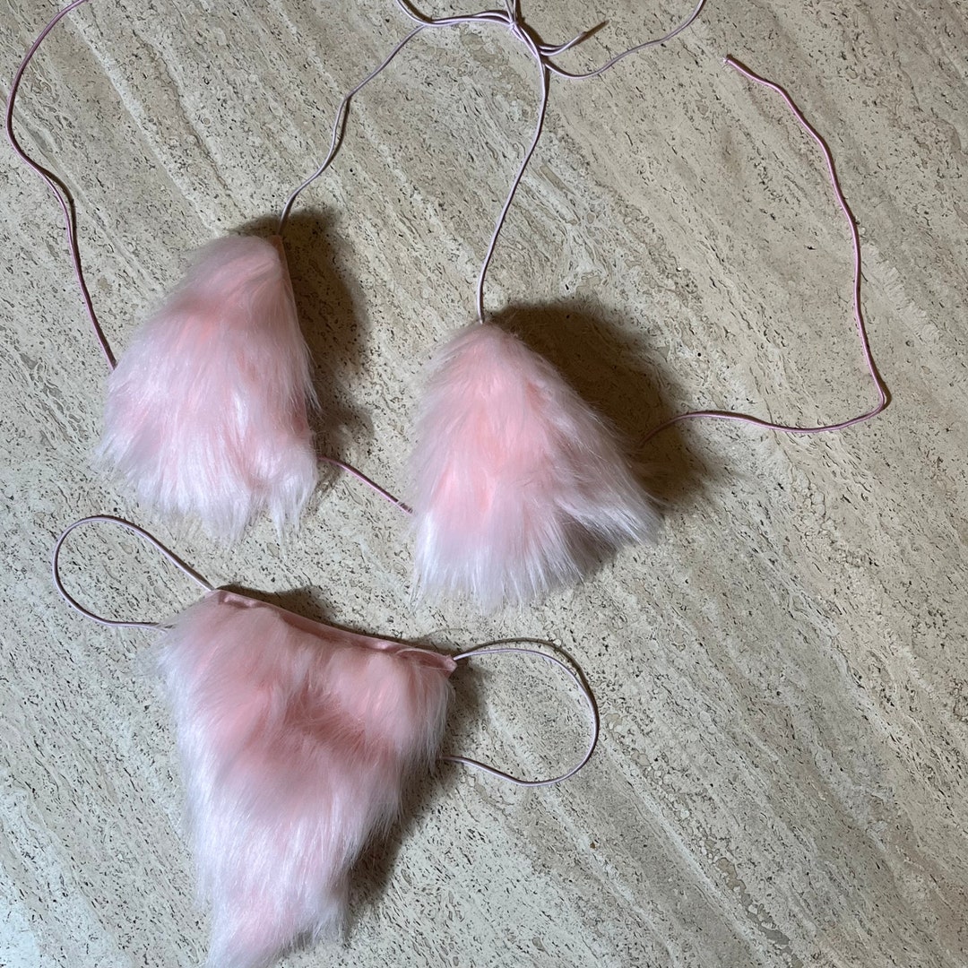 Faux Fur Micro Bikini, Furry Bikini, Fuzzy G-string Bikini, Exotic ...