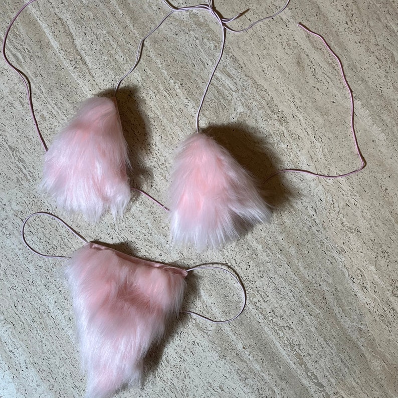 Faux Fur Micro Bikini, Furry Bikini, Fuzzy G-string Bikini, Exotic ...