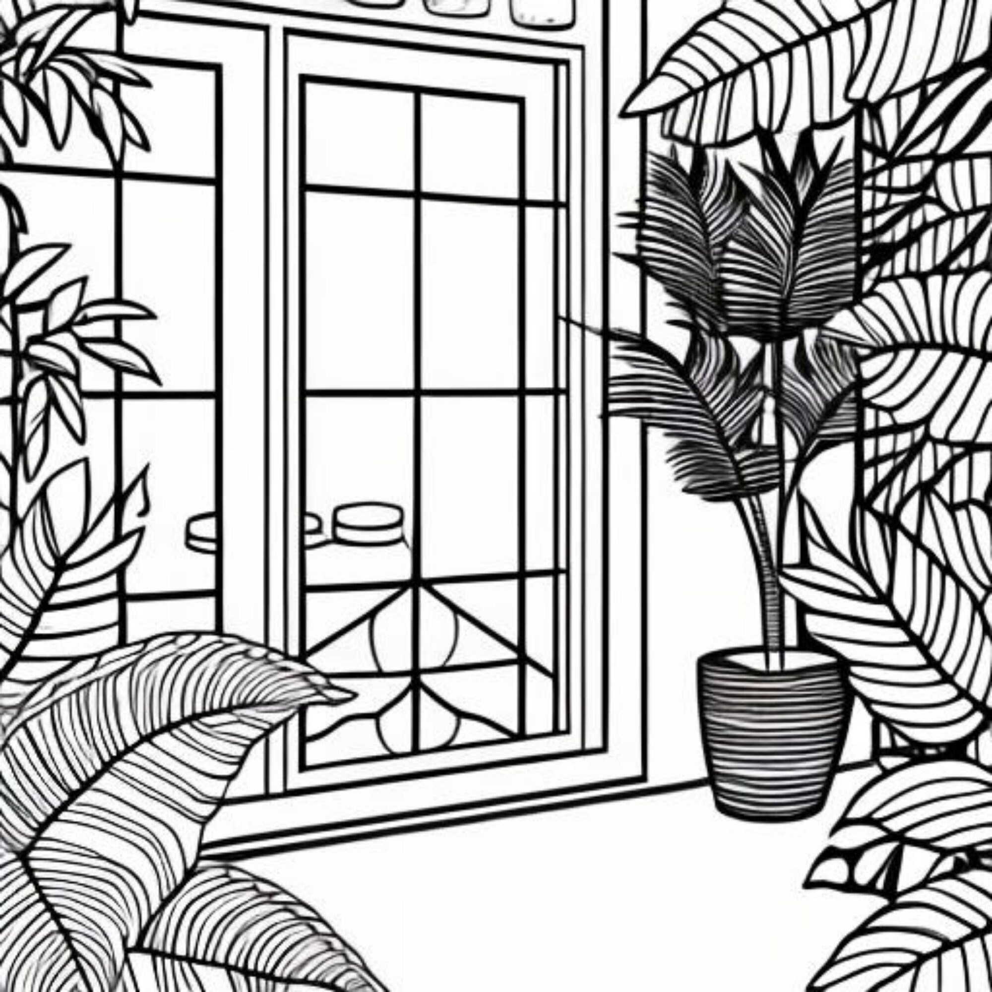 Indoor Plants Coloring Book, Digital Download, 40 Pgs No Propagation ...