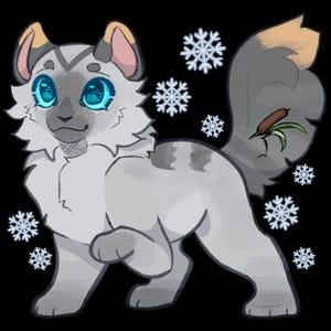Frostpaw Warrior Cats Acrylic Charm - Etsy