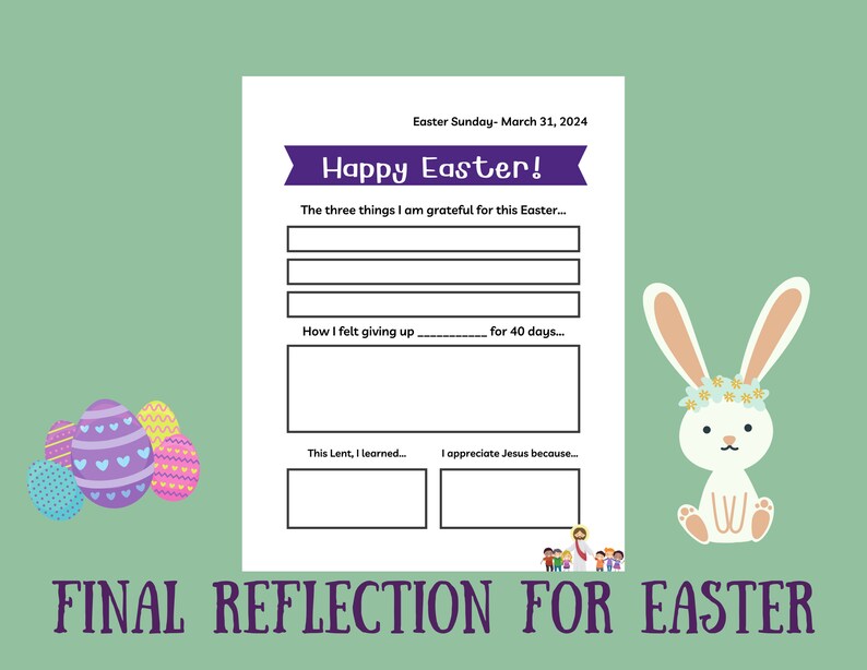 Instant Download Kids Lent Journal Fun Family Lent Activity Pages ...