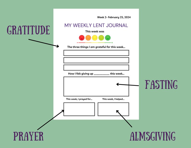 Instant Download Kids Lent Journal Fun Family Lent Activity Pages ...