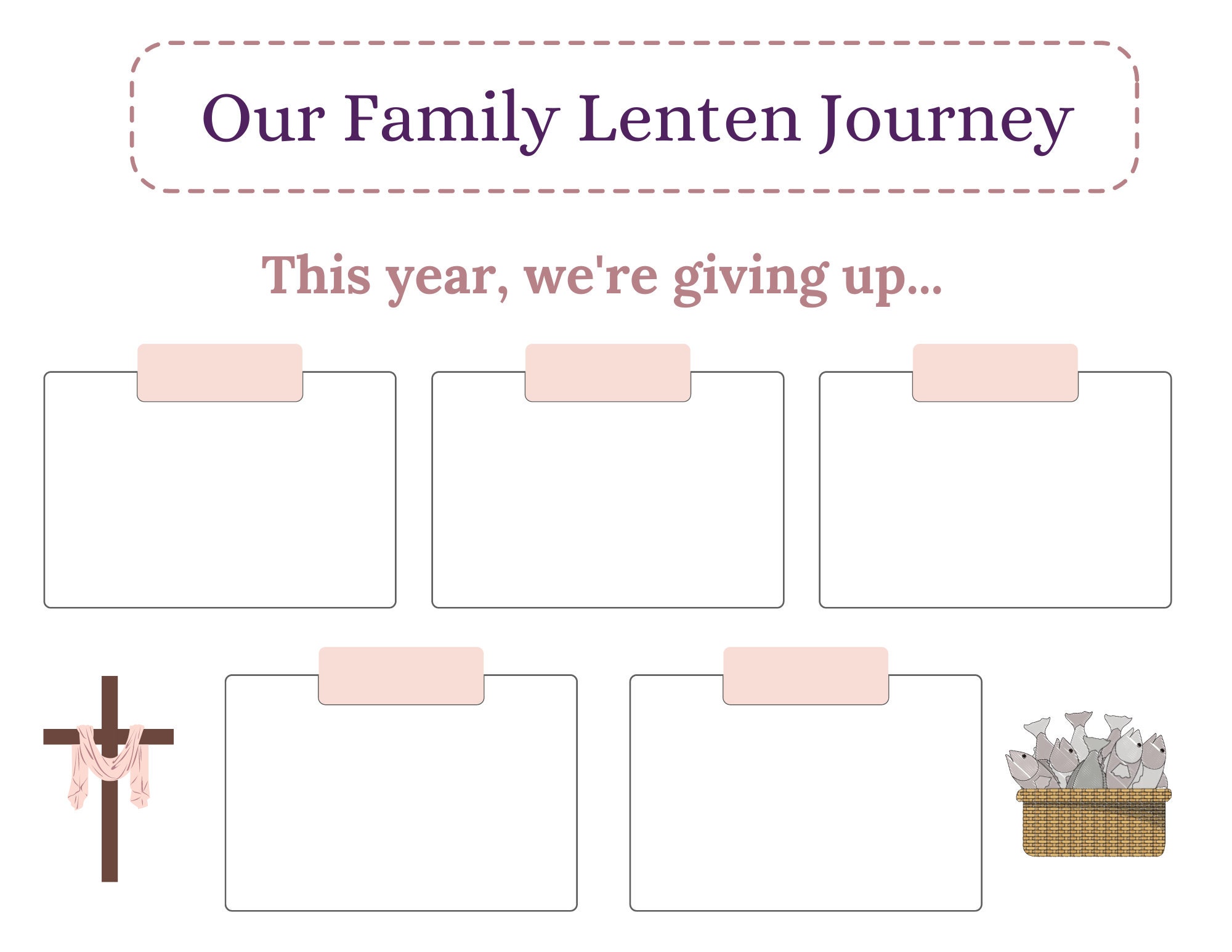 Instant Download Family Lent Printable - Last Minute Lent Activities ...