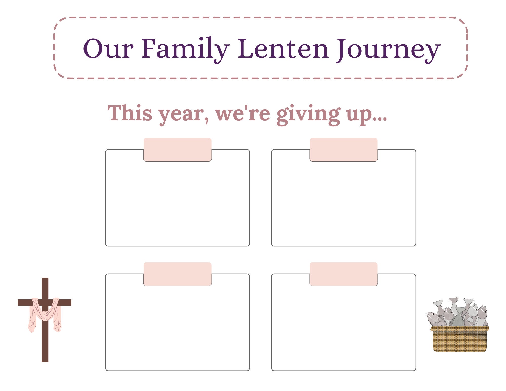 Instant Download Family Lent Printable Last Minute Lent Activities Fun ...
