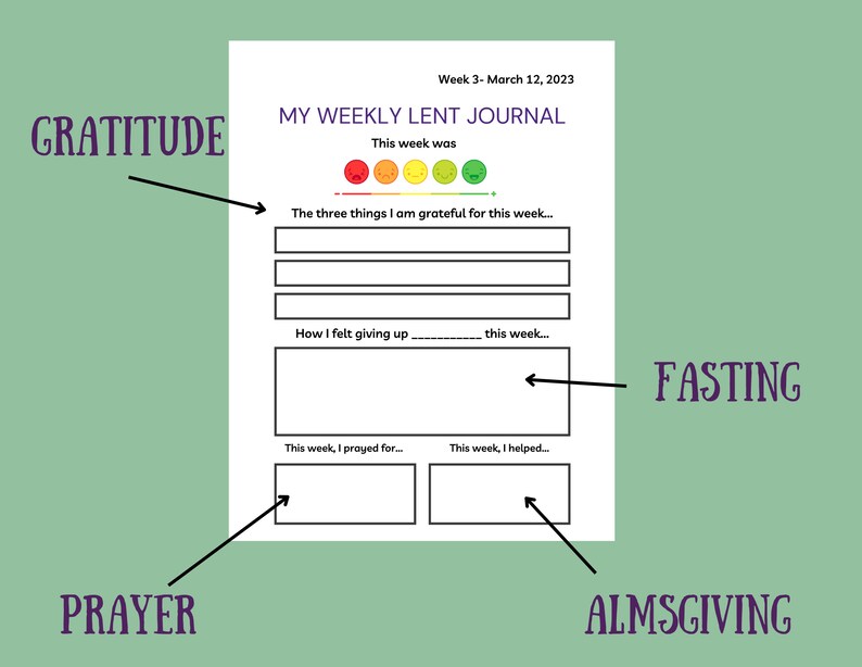 Instant Download Kids Lent Journal Fun Family Lent Activity - Etsy