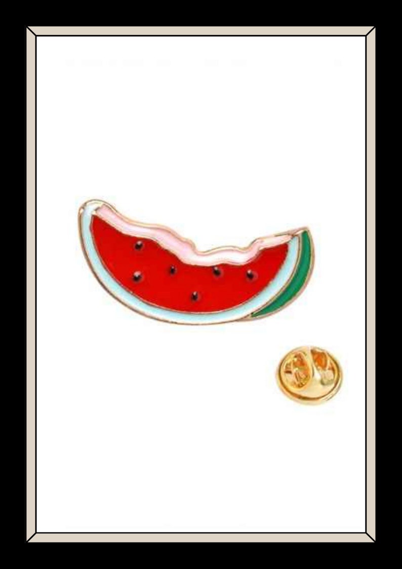 Juicy Watermelon Enamel Pin Cute Lapel Pin for Backpacks, Hats ...