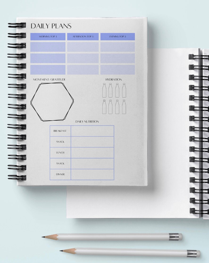 Minimalist Daily Planner printable - Etsy