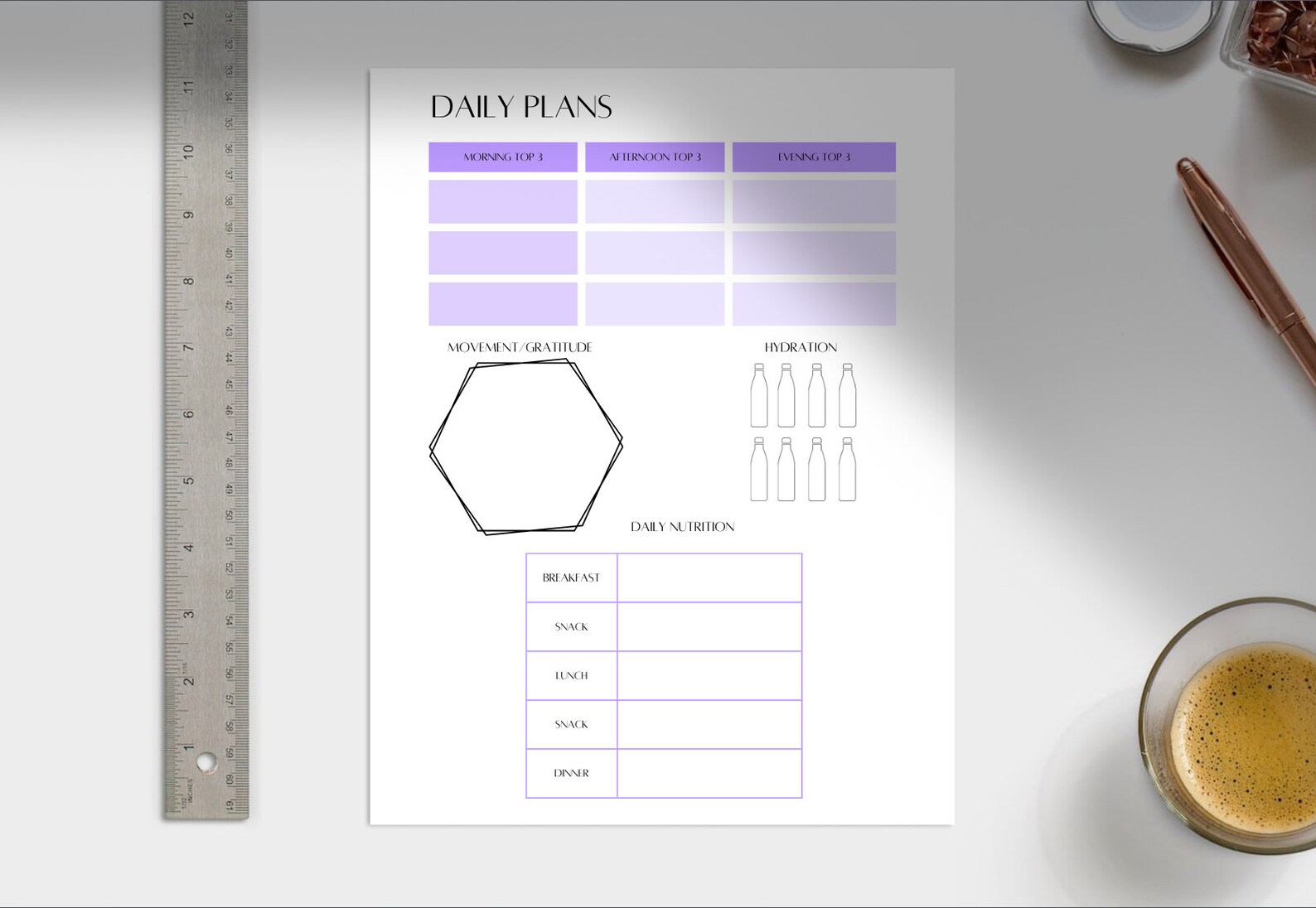 Minimalist Daily Planner - Etsy