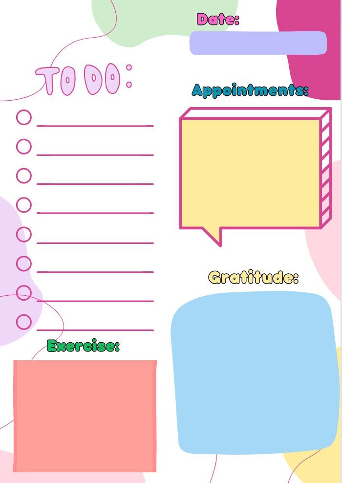 90s Themed Daily Planner - Etsy