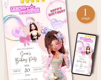 Dress to Impress Invitation Template Card - Etsy