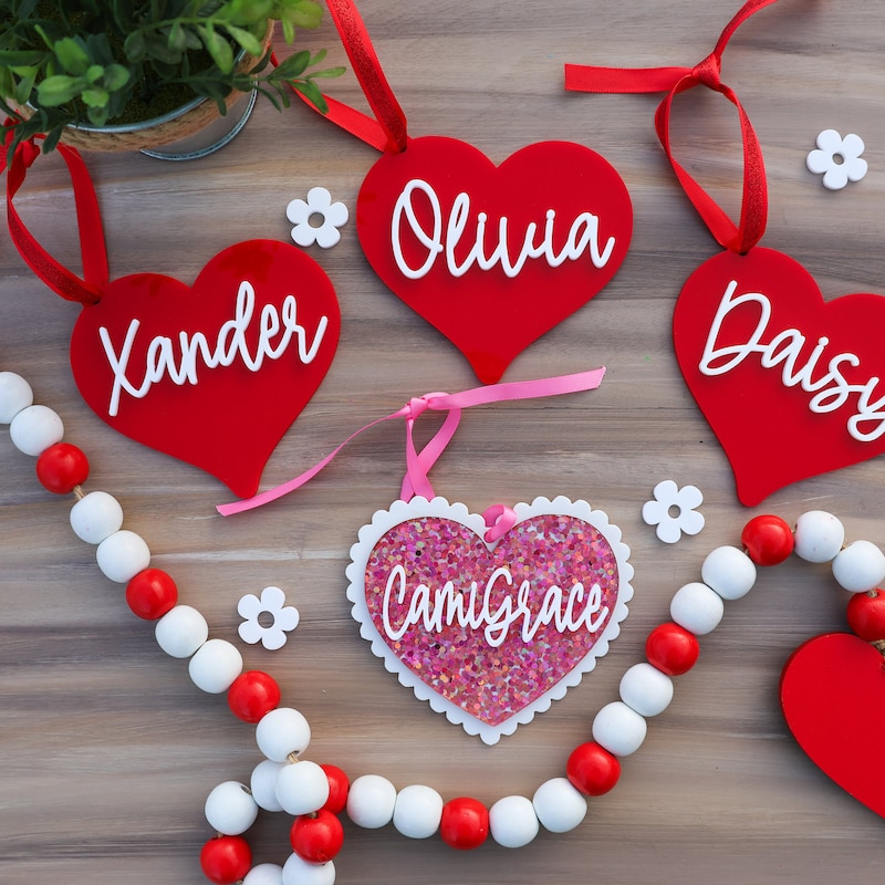 Heart Name Tag - Etsy