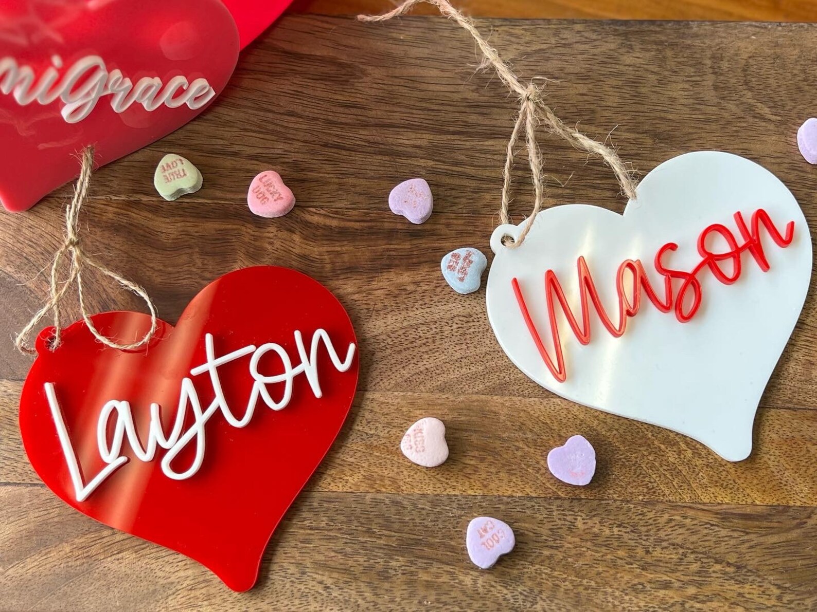 Valentine’s Basket Heart Name Tag - Etsy