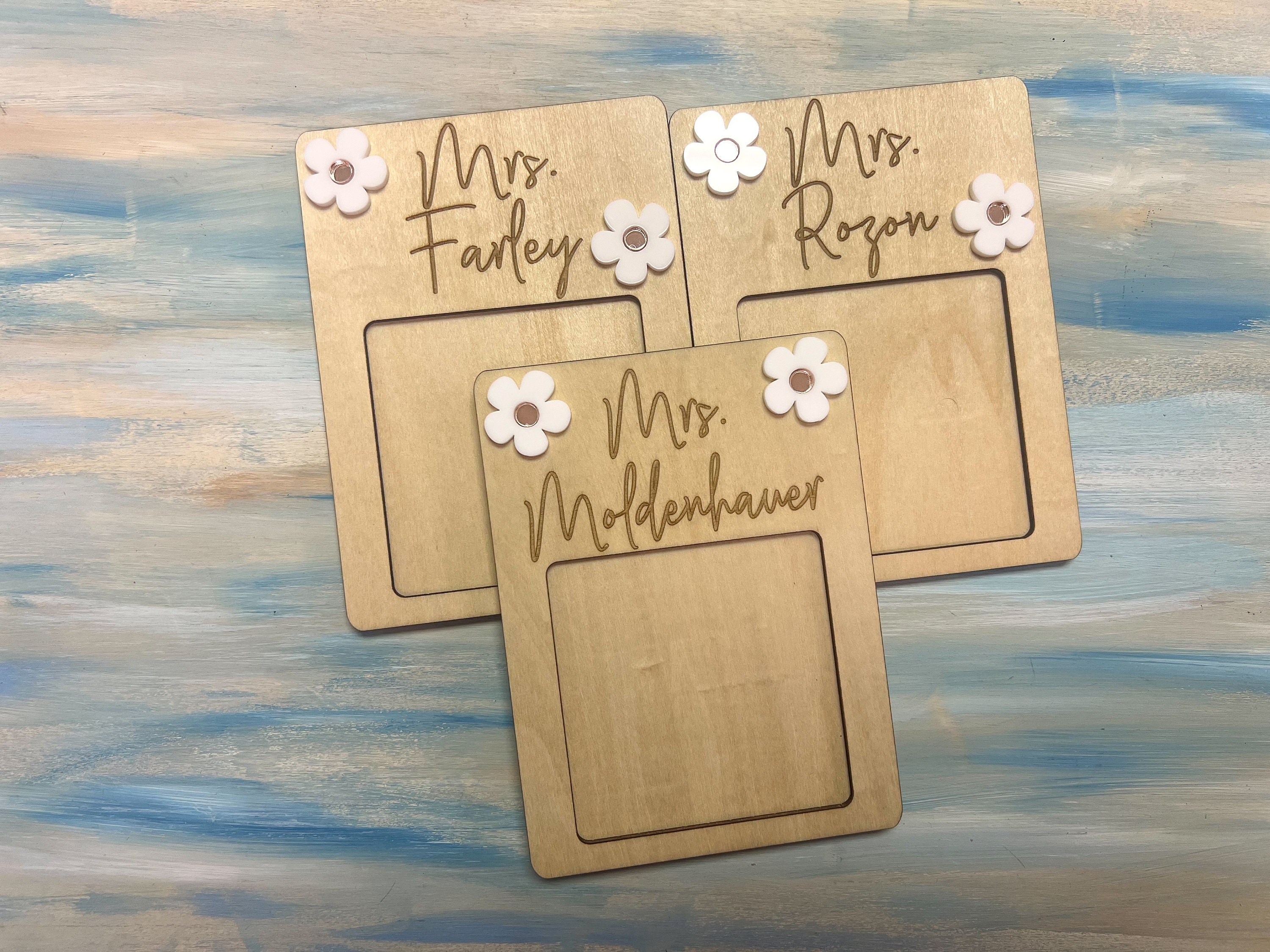 Sticky Note Holder Personalized Teacher Gift/office/desk Accessory ...