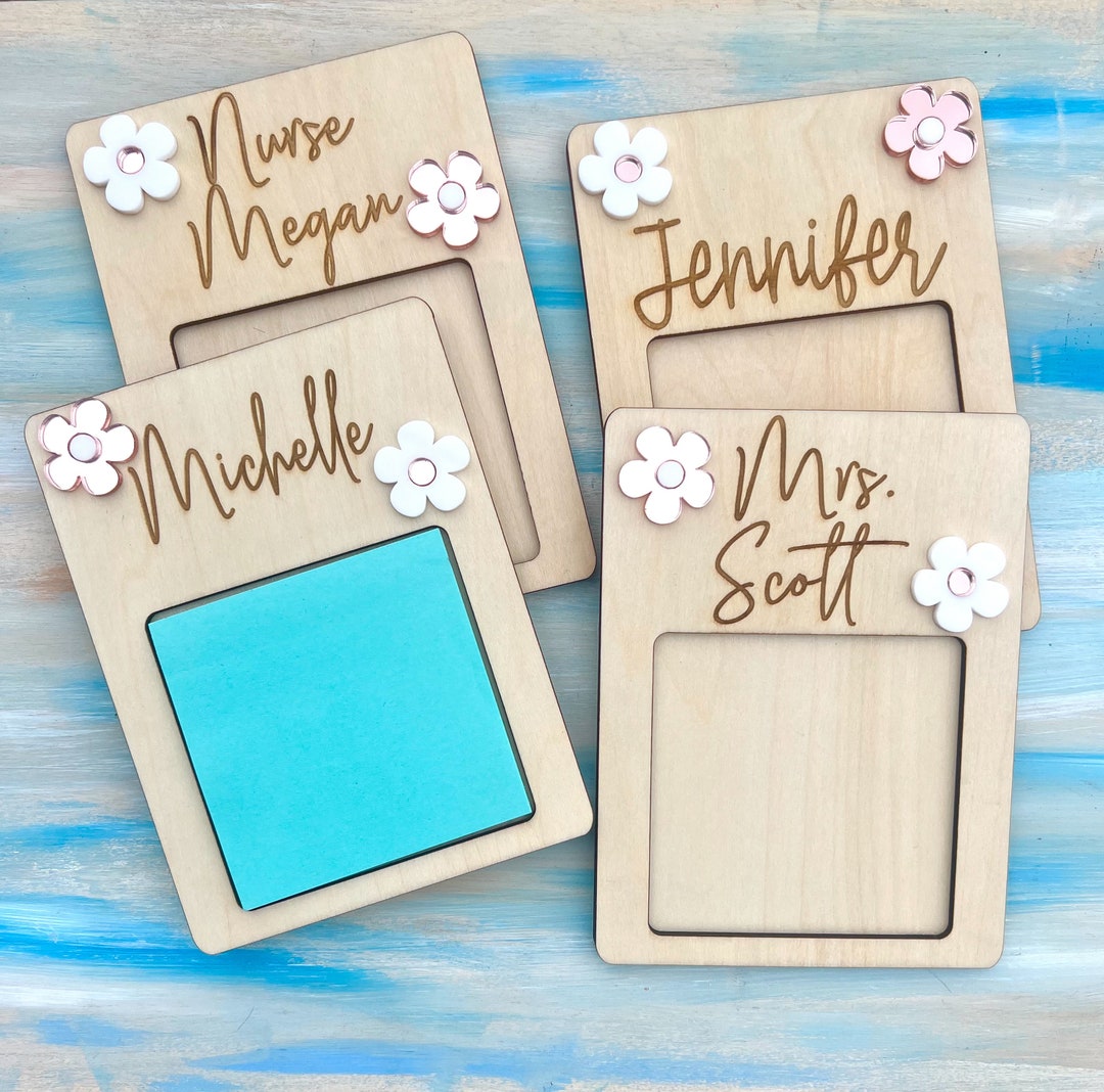 Post-it Note Holder Personalized Teacher Gift/office/desk Accessory ...
