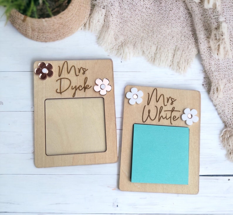 Sticky Note Holder Personalized Teacher Gift/office/desk Accessory ...