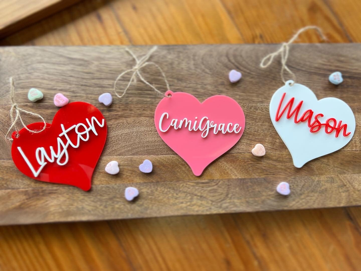 Valentine’s Basket Heart Name Tag - Etsy