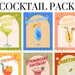 Cocktail Pack 6 Images JPG Print Instant Download - Etsy