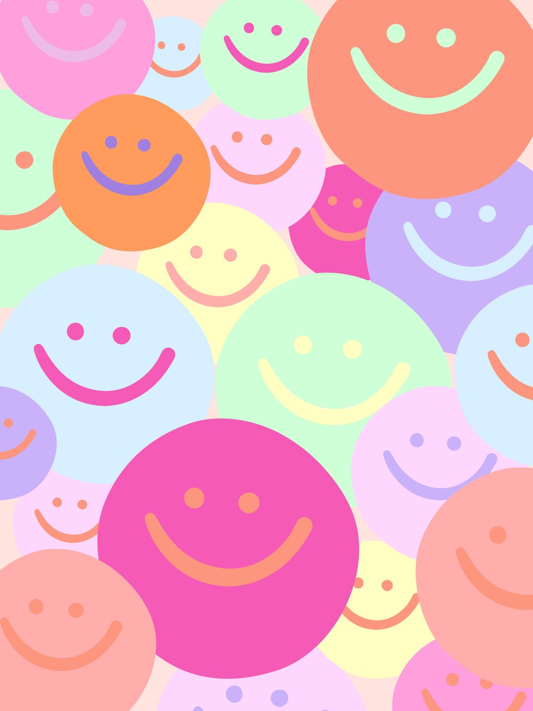 Smiley Face Graphic Design - Etsy