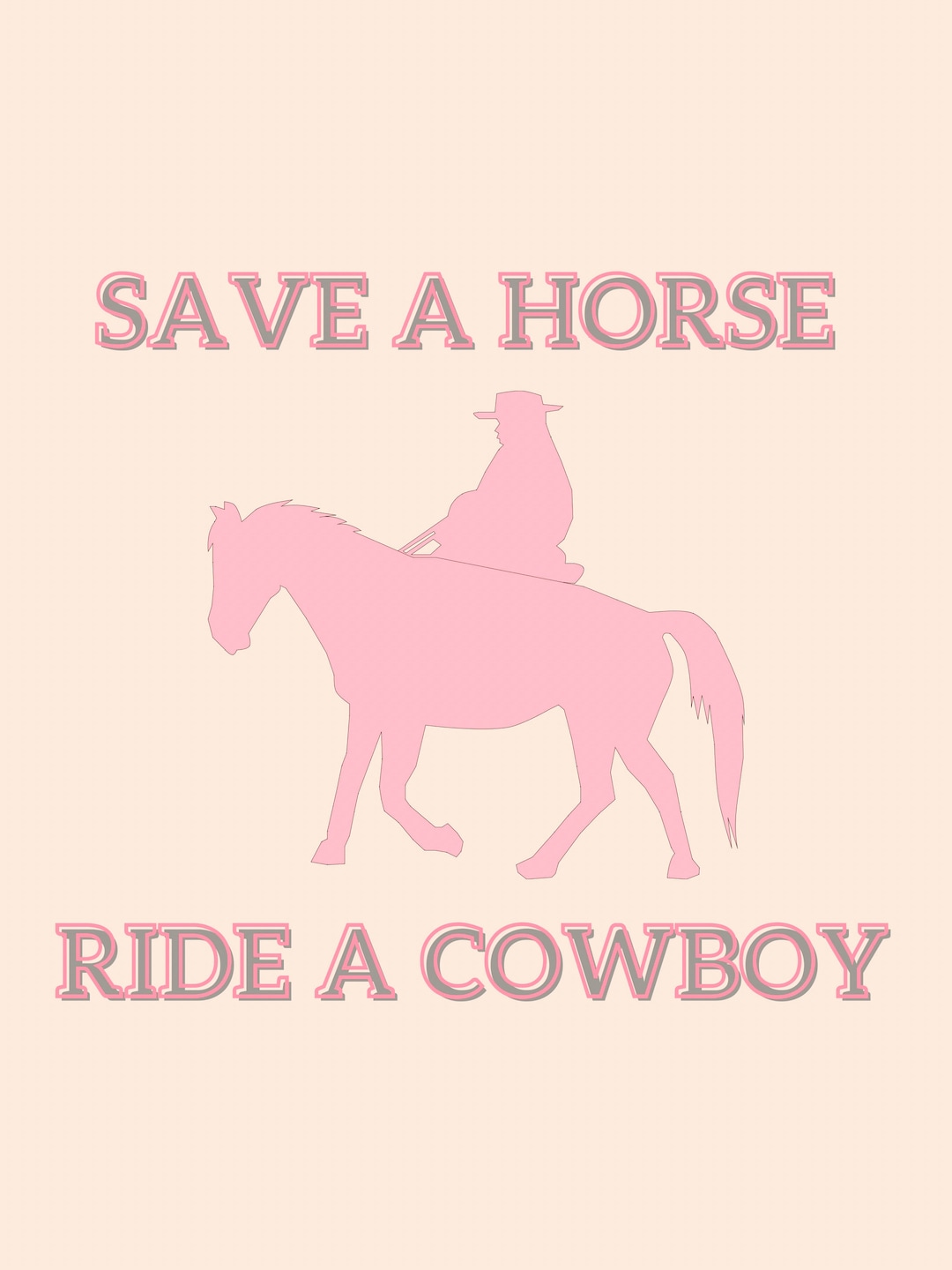 Save a Horse Ride a Cowboy Print | JPG Print | Instant Download | - Etsy