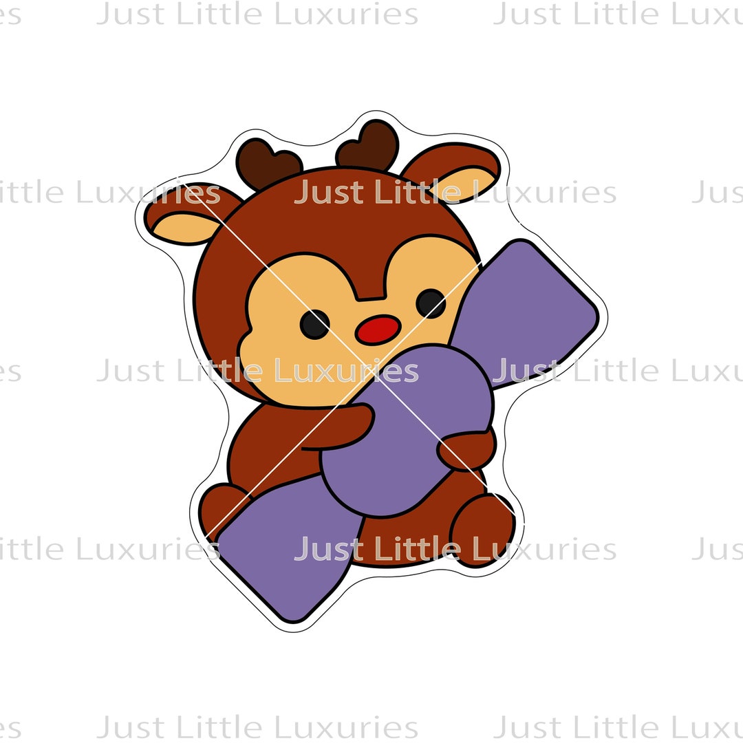 Christmas Plushies Reindeer With Bon Bon Cookie Cutter - Etsy