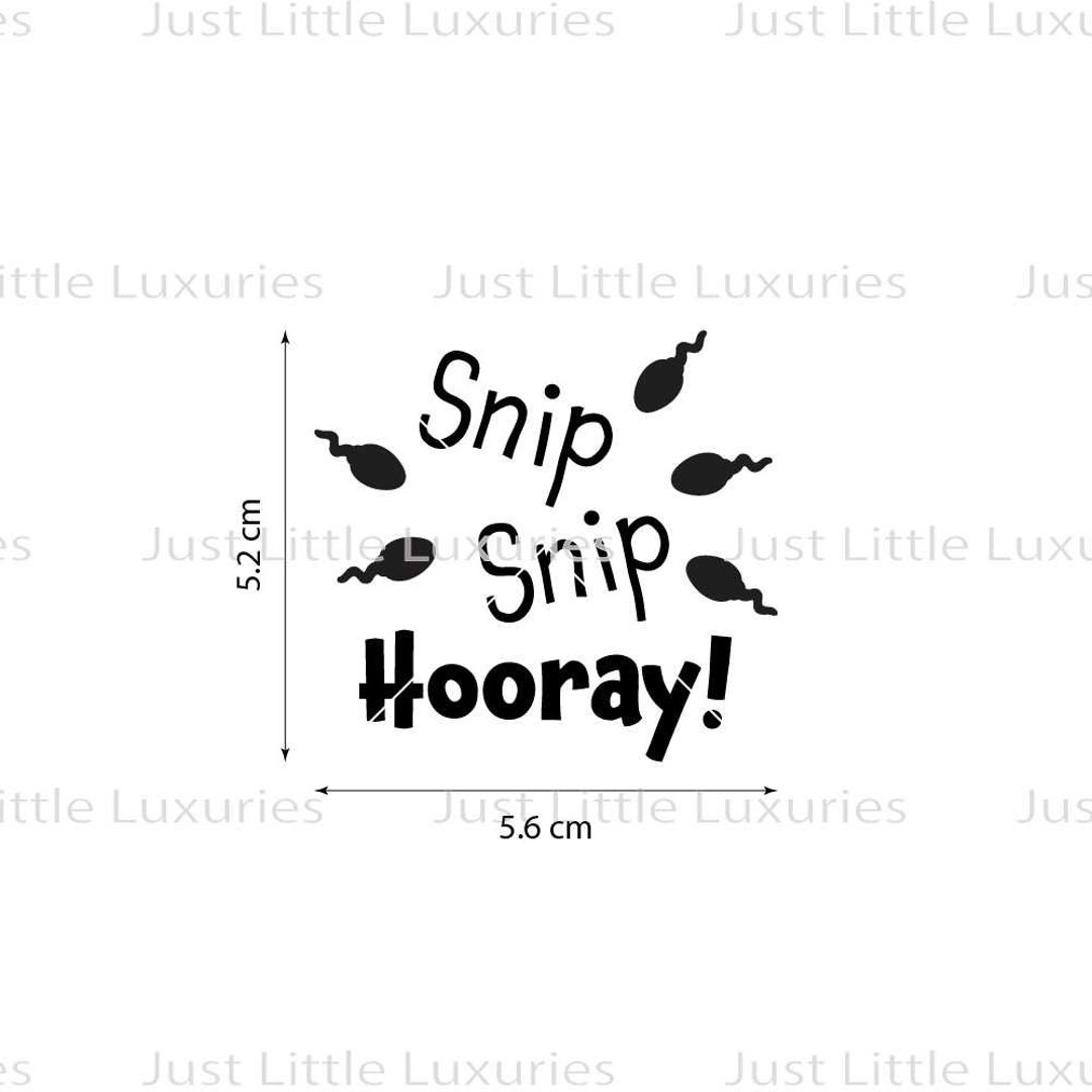 Snip Snip Hooray sperm Cookie Stamp - Etsy