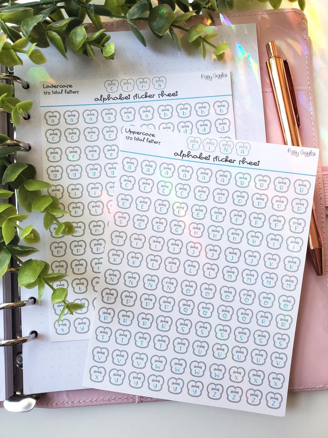 Sanrio Inspired Cina Alphabet Letters Sticker Sheet for Bujo Planner ...