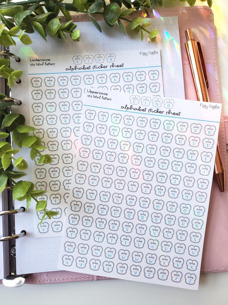 Sanrio Inspired Cina Alphabet Letters Sticker Sheet for Bujo Planner ...