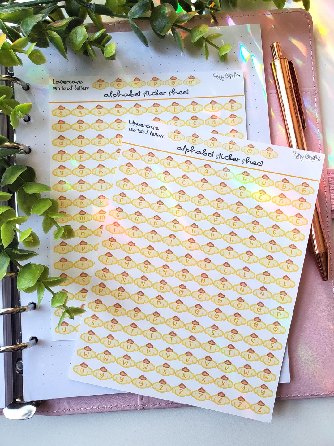 Sanrio Inspired Pompom Alphabet Letters Sticker Sheet for Bujo Planner ...