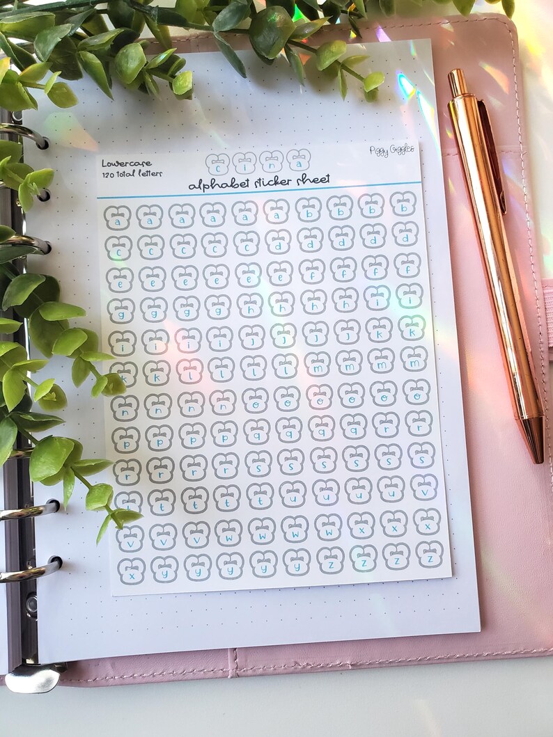 Sanrio Inspired Cina Alphabet Letters Sticker Sheet for Bujo Planner ...